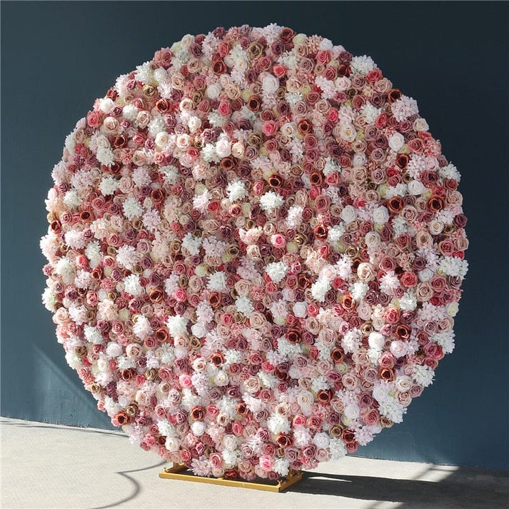 Round flower wall Arch and decorative flowers – WeddingStory Shop