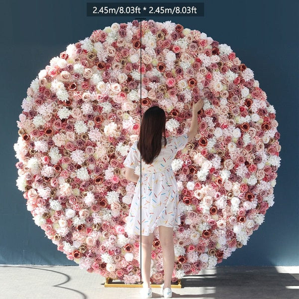 Round flower wall Arch and decorative flowers – WeddingStory Shop