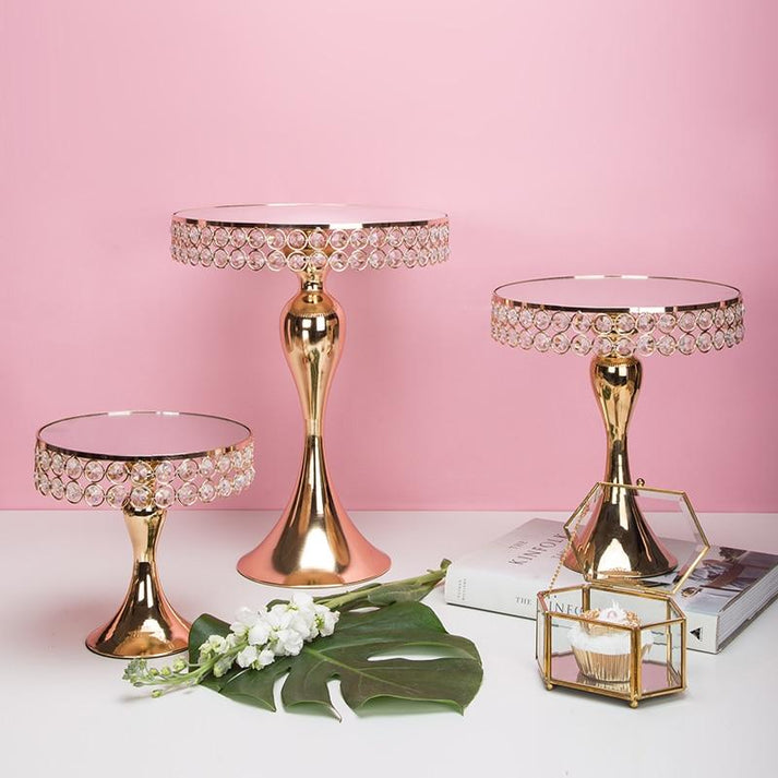 Crystal wedding cake stand set – WeddingStory Shop